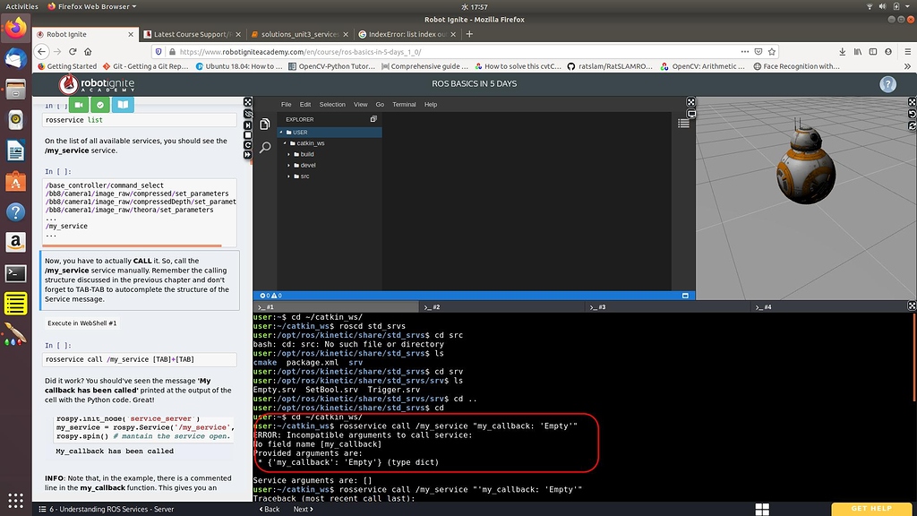 11/12/2019 : Part 2 : How to give a service - ROS Basics In 5 Days (Python) - The Construct ROS ...