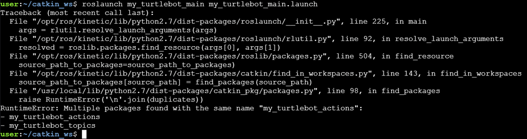 Duplicate package name on course project 2 - ROS Basics In 5 Days (Python) - The Construct ROS ...