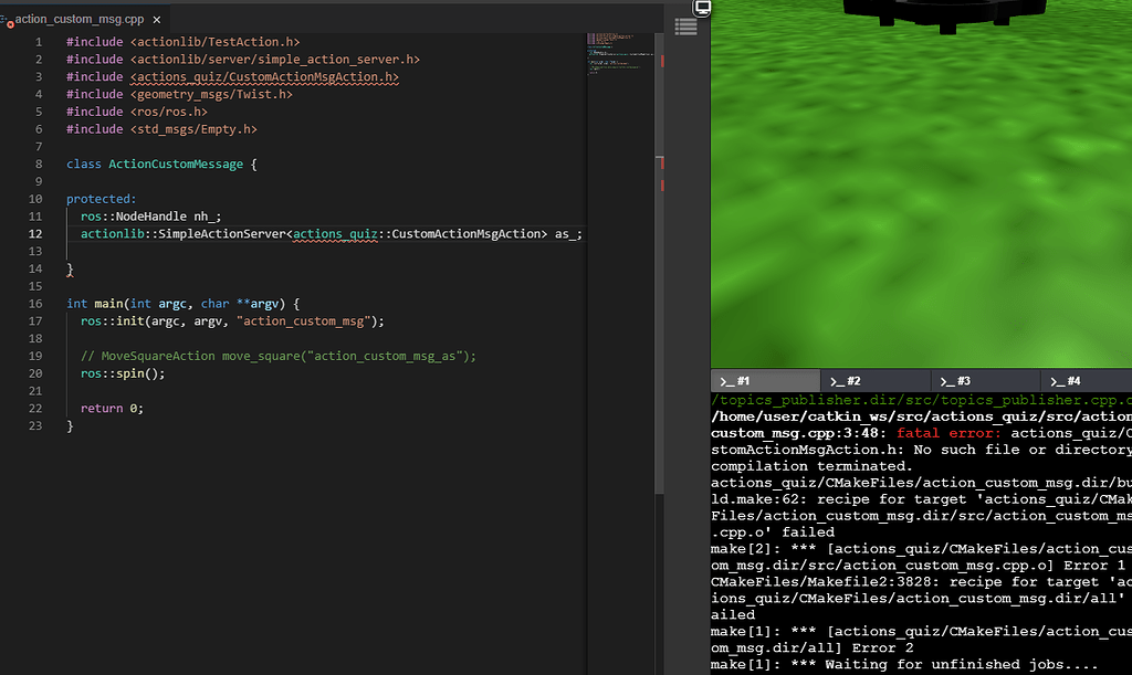 Actions quiz custom message help - ROS Basics In 5 Days (C++) - The Construct ROS Community