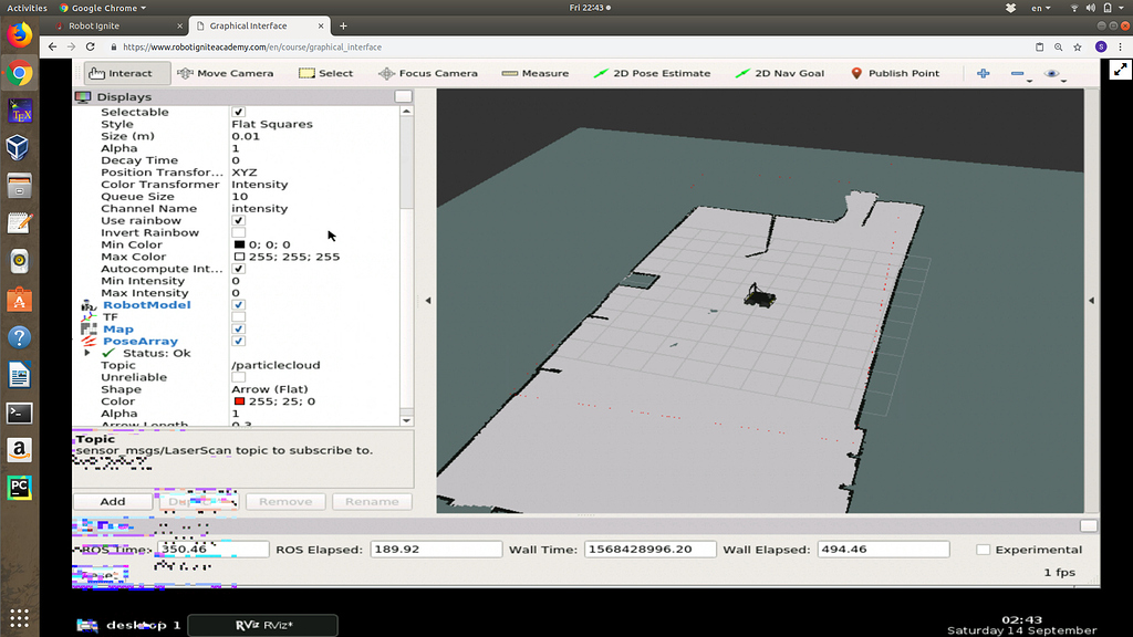 Can't see the robot's particle clouds - ROS Navigation In 5 Days - The Construct ROS Community
