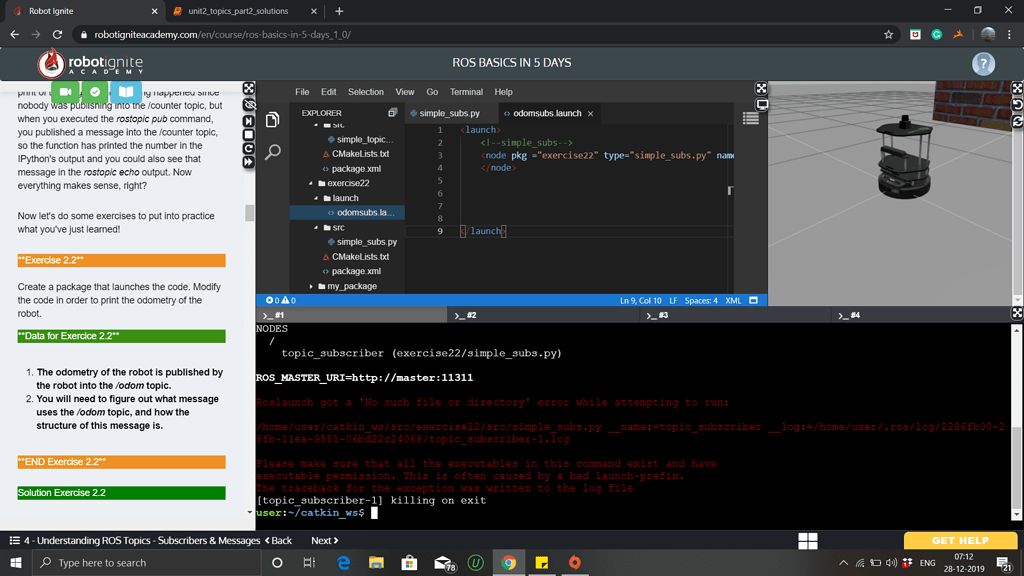 Need help with this error Roslaunch got a 'No such file or directory' error while attempting to ...