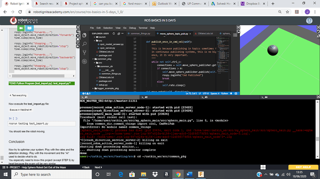 Sphero Project Help - ROS Basics In 5 Days (Python) - The Construct ROS Community