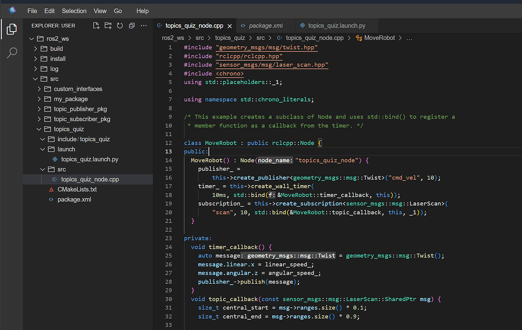 Failing For Not Using Scan Ros2 Basics In 5 Days Humble C The Construct Ros Community