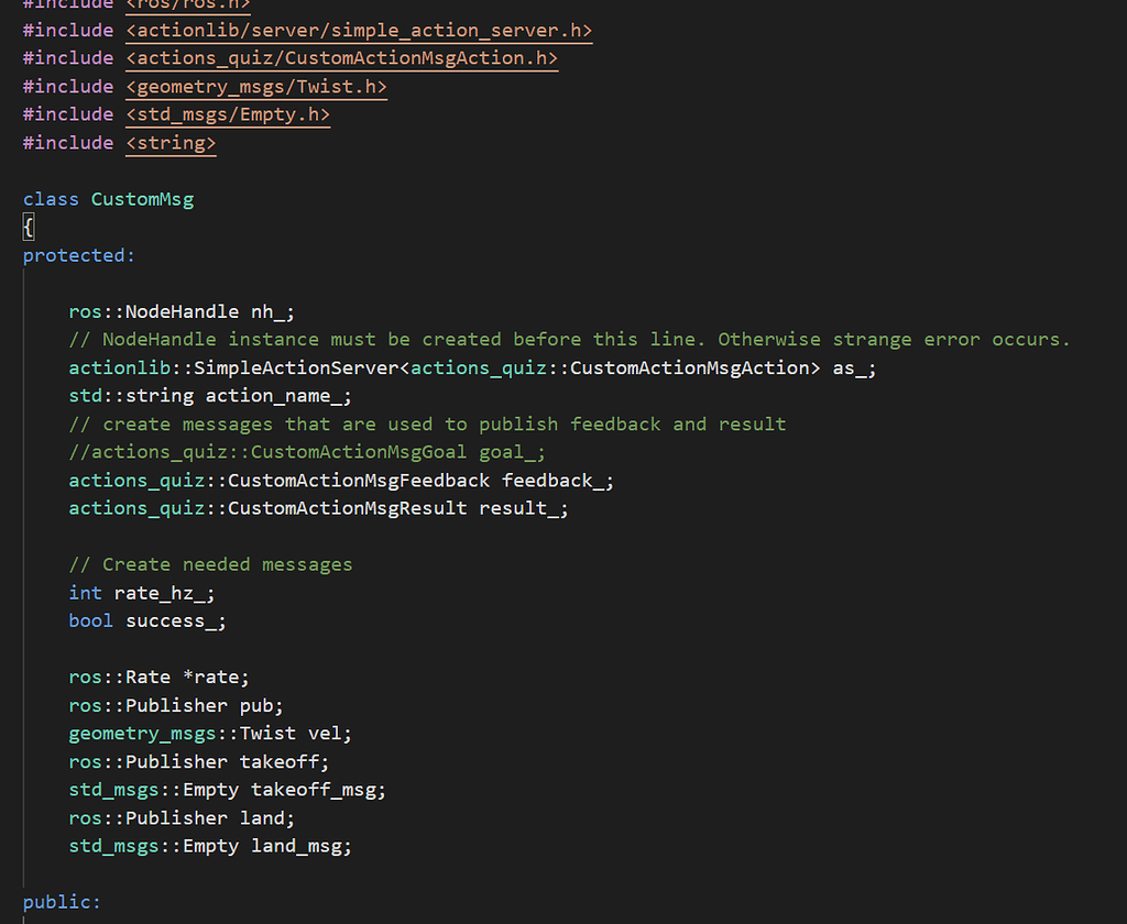 Action quiz - goal not using custom msg - ROS Basics In 5 Days (C++) - The Construct ROS Community
