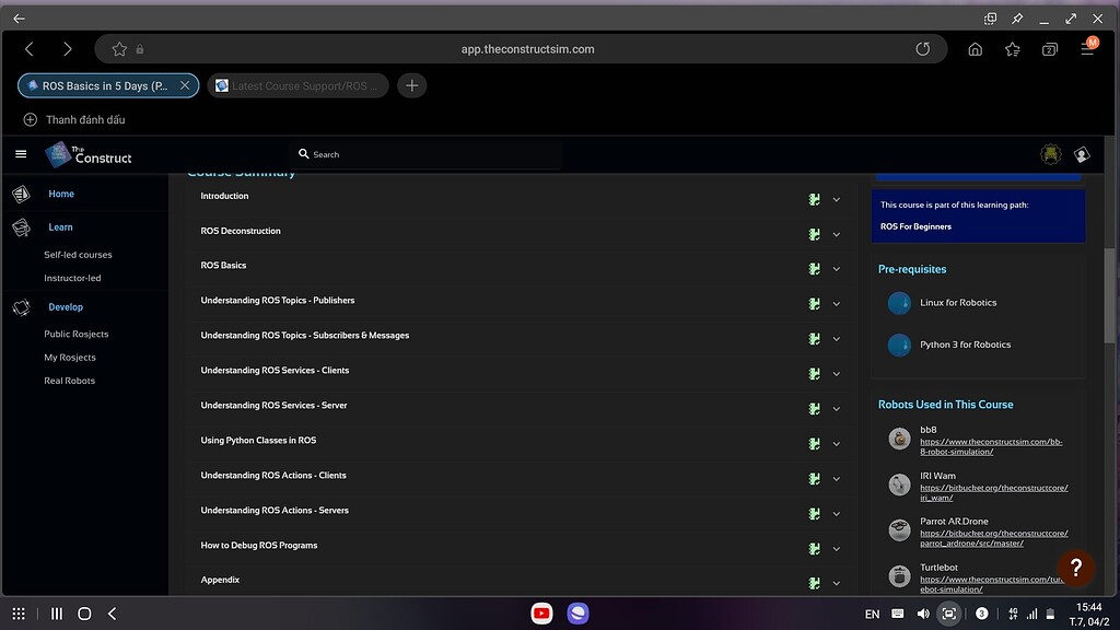 Completed Process - ROS Basics In 5 Days (Python) - The Construct ROS Community