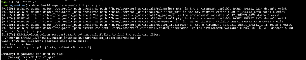 Quiz grading tool broke shell's ability to compile - ROS2 Basics in 5 Days Humble (Python) - The ...