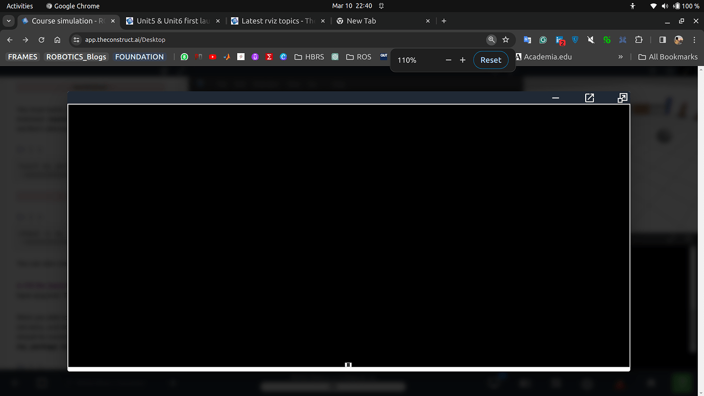 RVIZ as very small window at launched - Path Planning Basics - The Construct ROS Community