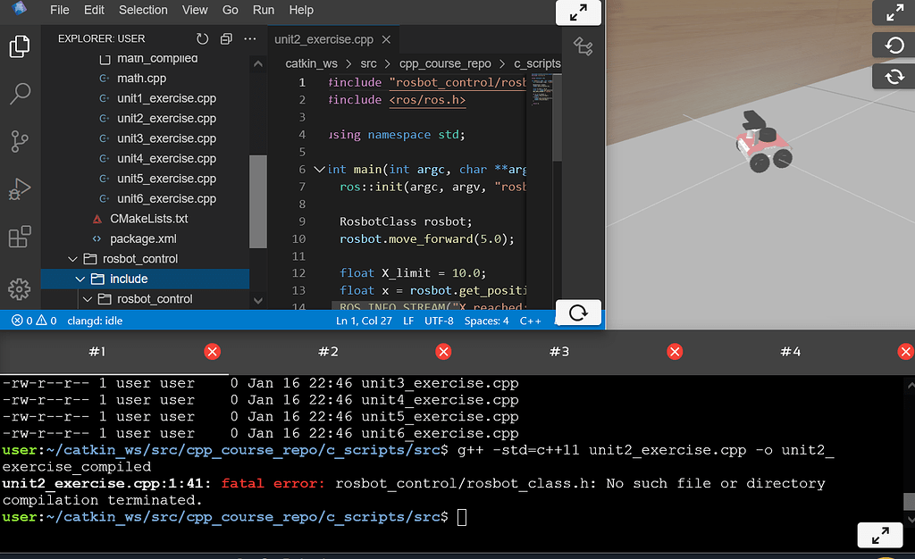 Error in unit2_exercise compiled - C++ For Robotics - The Construct ROS ...