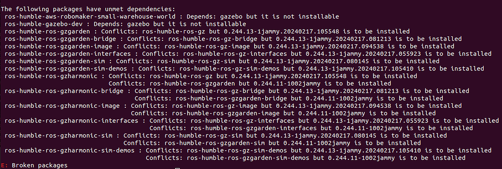 How To Fix Ros2 Humble Broken Packages Open Discussions The Construct Ros Community