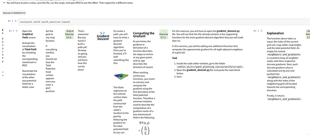Unit5: notebook has garbled! - Path Planning Basics - The Construct ROS Community