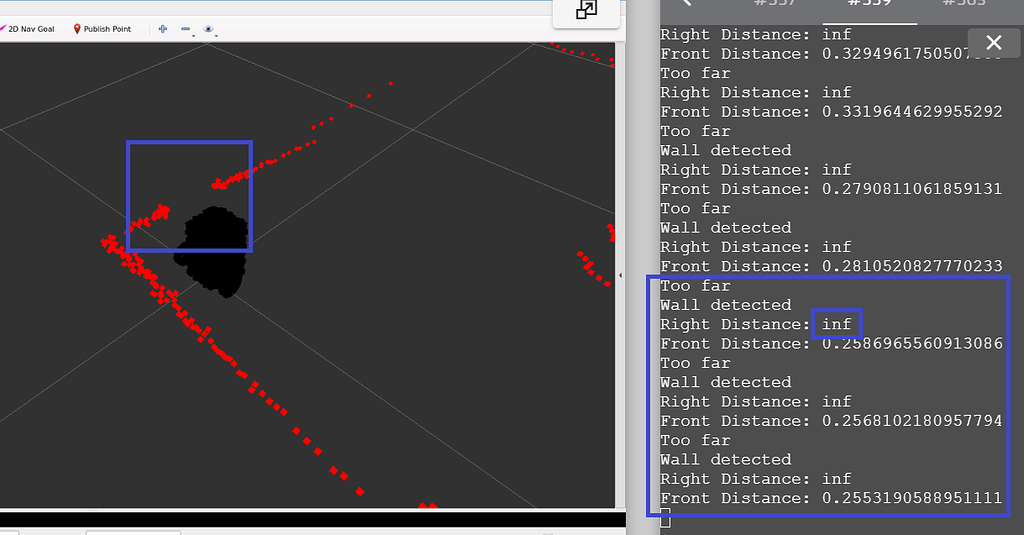 Handle inf valve from LaserScan -- Wall Following ROSject - ROS Basics In 5 Days (Python) - The ...