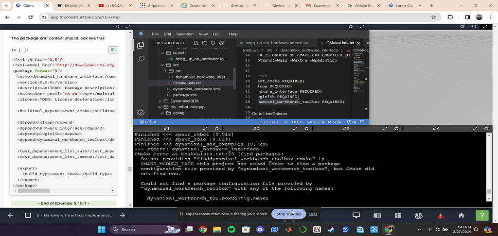 Bug Colcon Build Error For The Dynamixel Workbench Ros2 Control Framework The Construct 