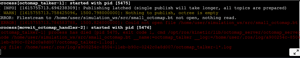 Unable to visualize octomap in rviz - Programming Drones With ROS - The ...