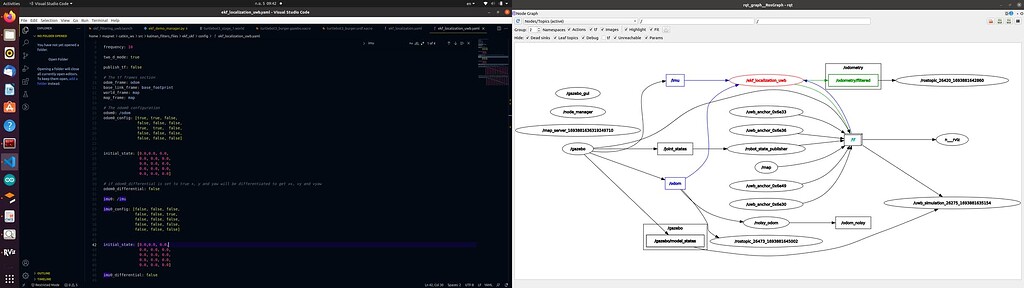 Yaw_degree data of odometry fustion have error than IMU and odom of yaw _degree data - Open ...