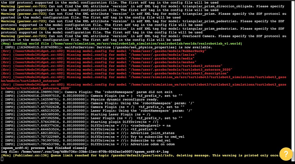 Can't start simulator on rosject part 1 - ROS2 In 5 Days Python - The Construct ROS Community