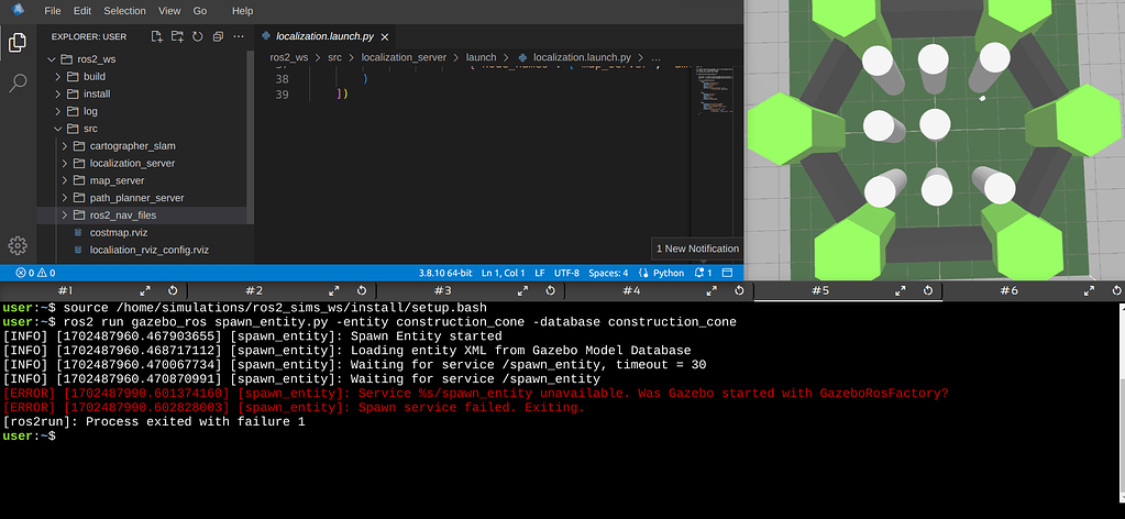 ROS2 Navigation Unit 5 - Gazebo Simulation error - ROS2 Navigation - The Construct ROS Community