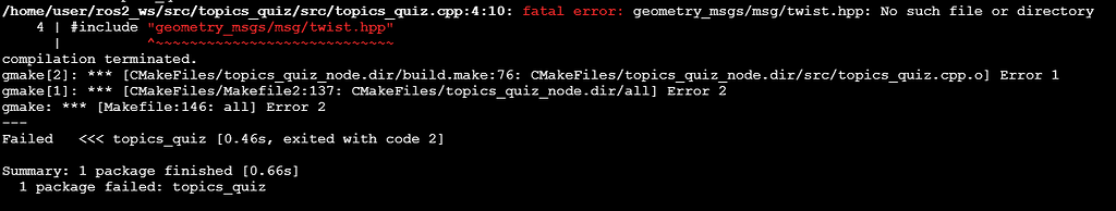 No such file or directory (geometry_msgs and sensor_msgs) - ROS2 Basics in 5 Days Humble (C++ ...