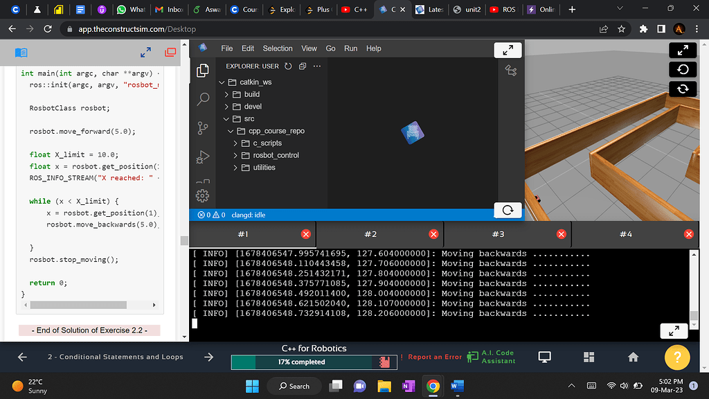 Unit2_exercise loops program running forever - C++ For Robotics - The ... Unit2_exercise loops program running forever - C++ For Robotics - The ...