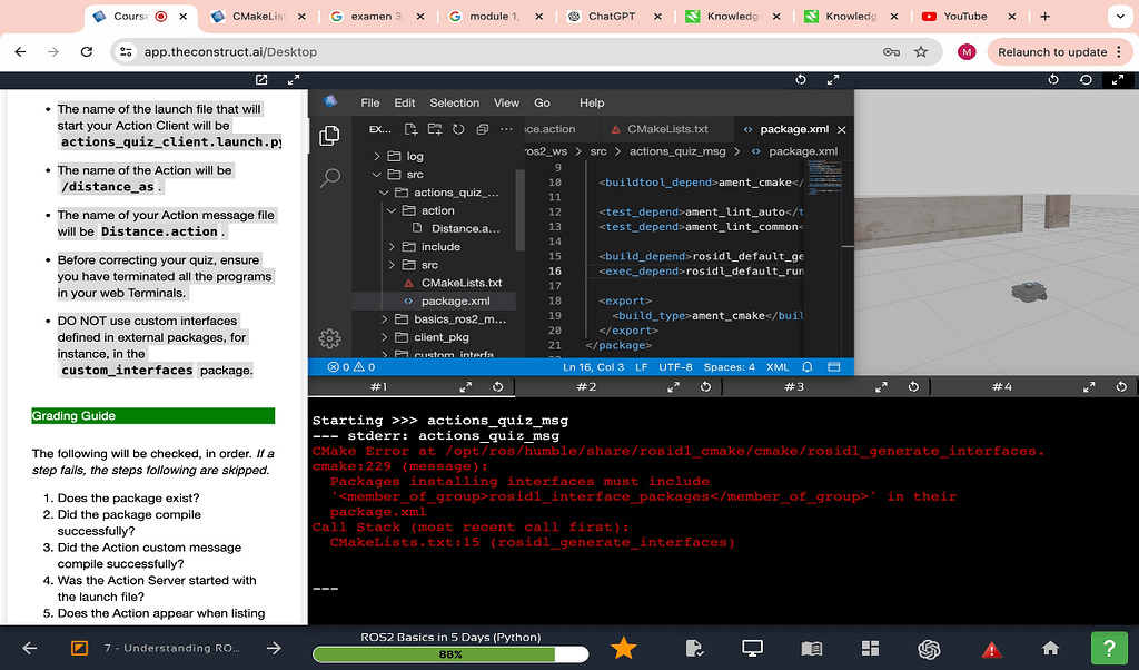 [Bug] CMake files - ROS2 Basics in 5 Days Humble (Python) - The Construct ROS Community
