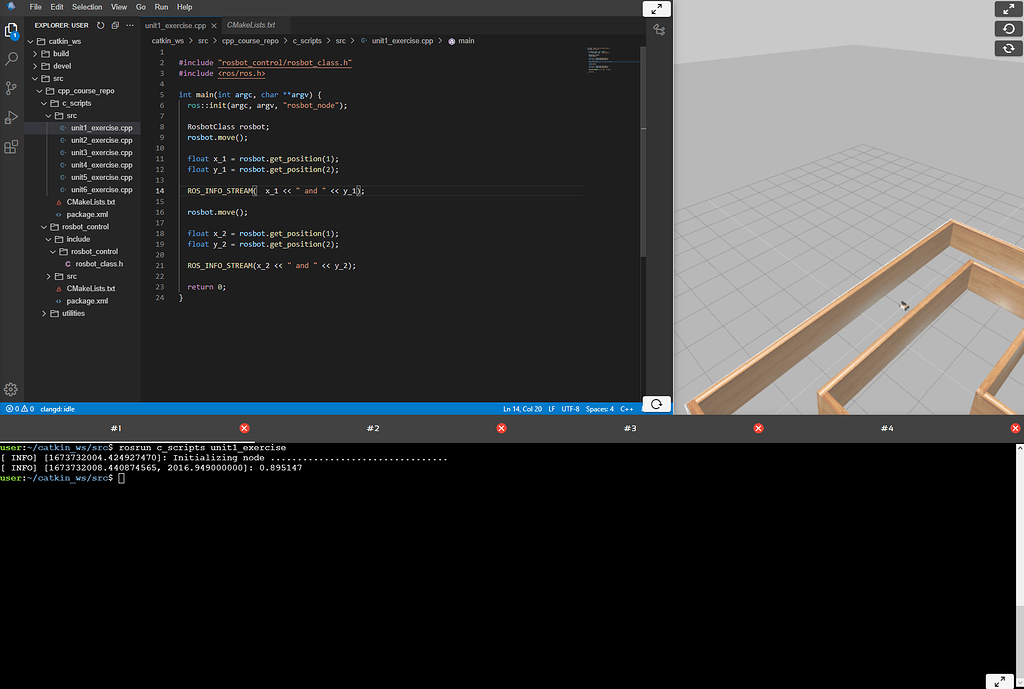 INFO_ROS_STREAM doesn't show Output on the terminal - C++ For Robotics - The Construct ROS Community