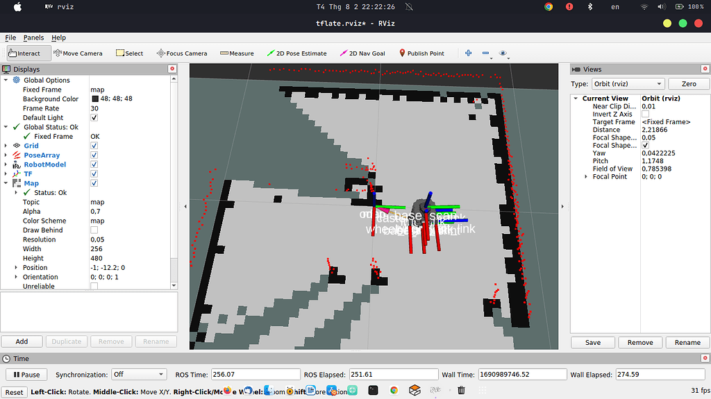Tf map and odom error - External Requests - The Construct ROS Community