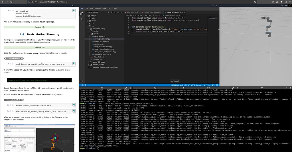 Mymoveitconfig Robot Unable To Load Movegroup 1 Freeglut Failed To Open Display 0