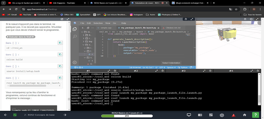 Bug Besoin Daide Ros2 Basics In 5 Days Humble C The Construct Ros Community