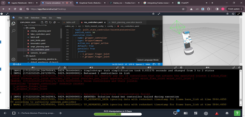 Bug Unable To Identify Controller Ros Manipulation In 5 Days The Construct Ros Community 