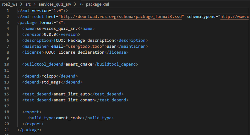 Services quiz section 4 - ROS2 Basics in 5 Days Humble (Python) - The Construct ROS Community