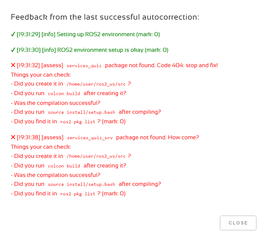 ROS2 Basics in 5 Days - Unit 4 - GradeBot not showing feedback - ROS2 Basics in 5 Days Humble ...