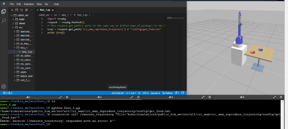I would like to know how I can call the /execute_trajectory service from the terminal - ROS ...